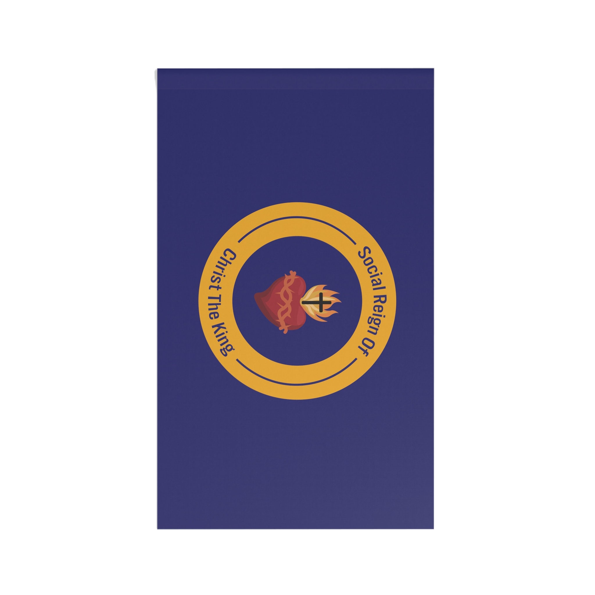 Christian Catholic Sacred Heart of Christ the King Blue House Banner ...