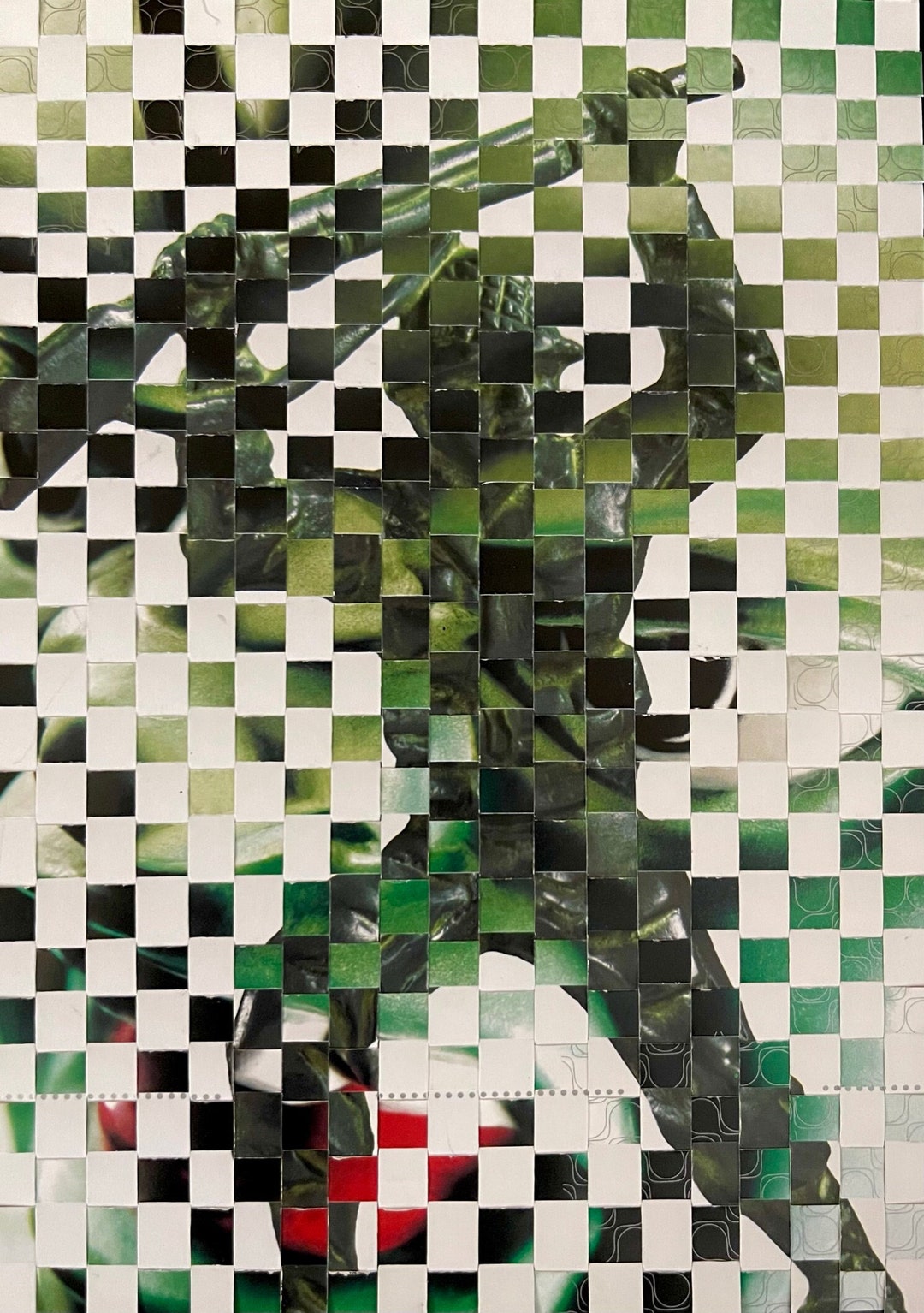 Original Paper Weaving - "green Combat Monster" - Etsy