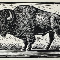 Bison Print Handmade Linocut Print - Etsy Canada