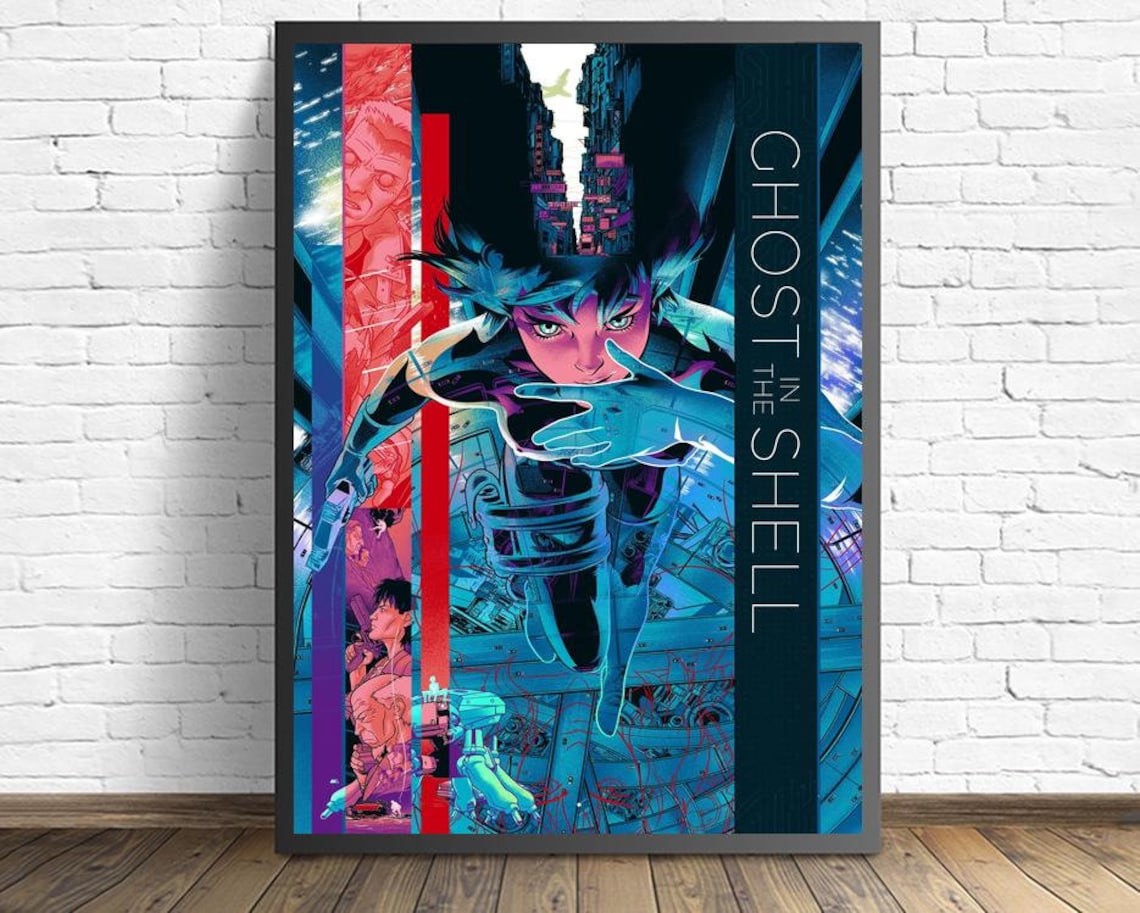 Ghost in the Shell Movie Poster Wall Art Canvas Painting - Etsy