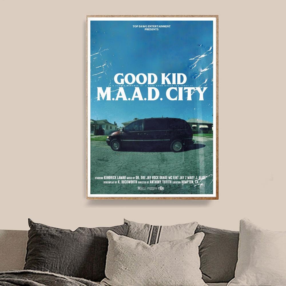Good Kid Maad City Music Poster Wall Art Canvas Painting - Etsy