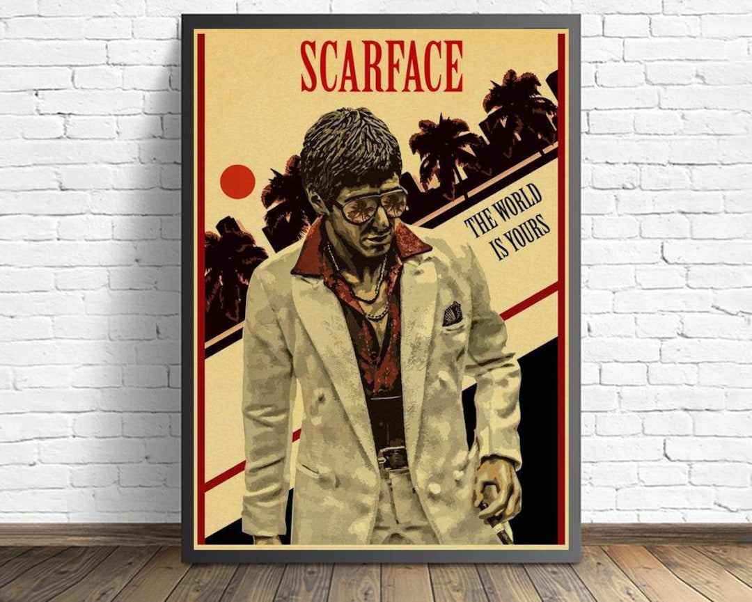 Scarface Movie Poster Wall Art Canvas Painting Living Room Home Decor ...