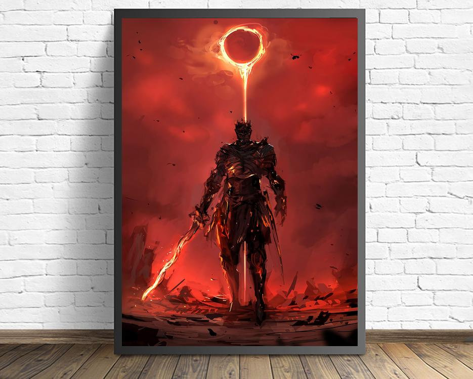 Dark Soul Soul of Cinder Game Poster Wall Art Canvas Painting - Etsy