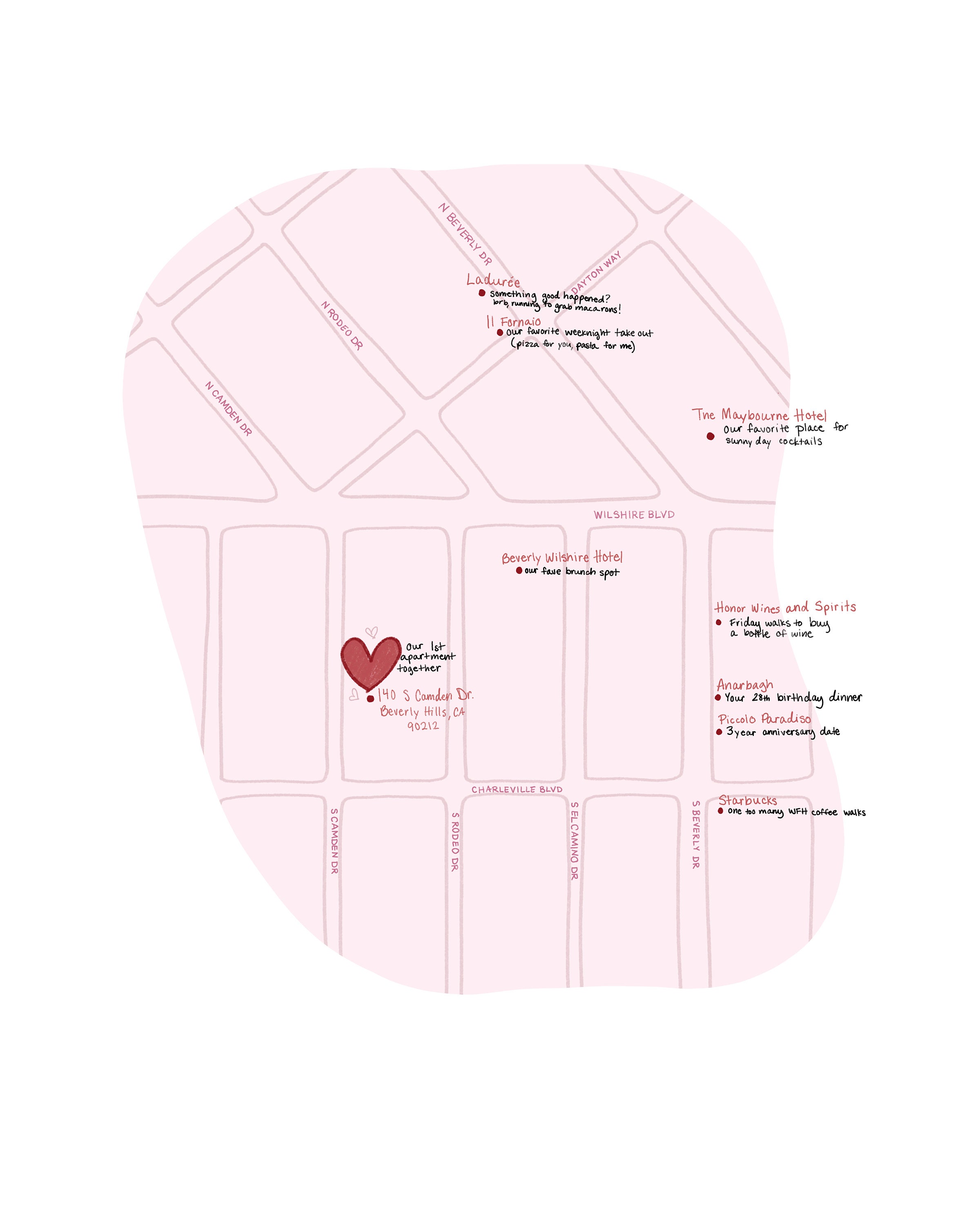 Color Blob Neighborhood Map CUSTOM - Etsy