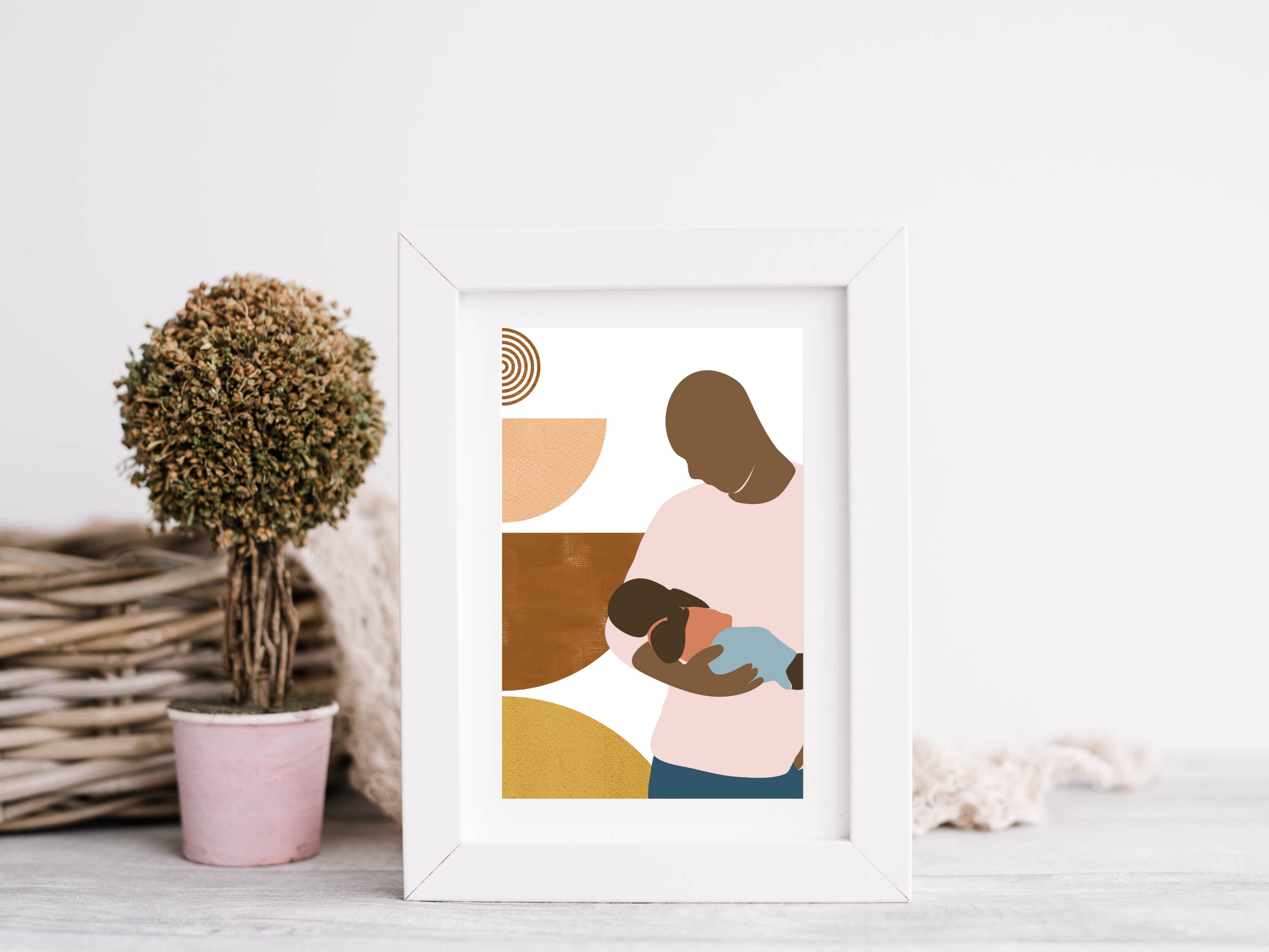 Father & Child Abstract Art | Father's Day | Gift for Dads | Daddy ...