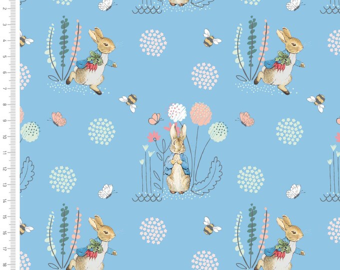 Peter Rabbit Classic Collection Fabric - Peter Rabbit Design in Baby ...