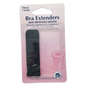 Hemline Black Bra Extender - Individual - 19mm - Multi Hook Bra ...