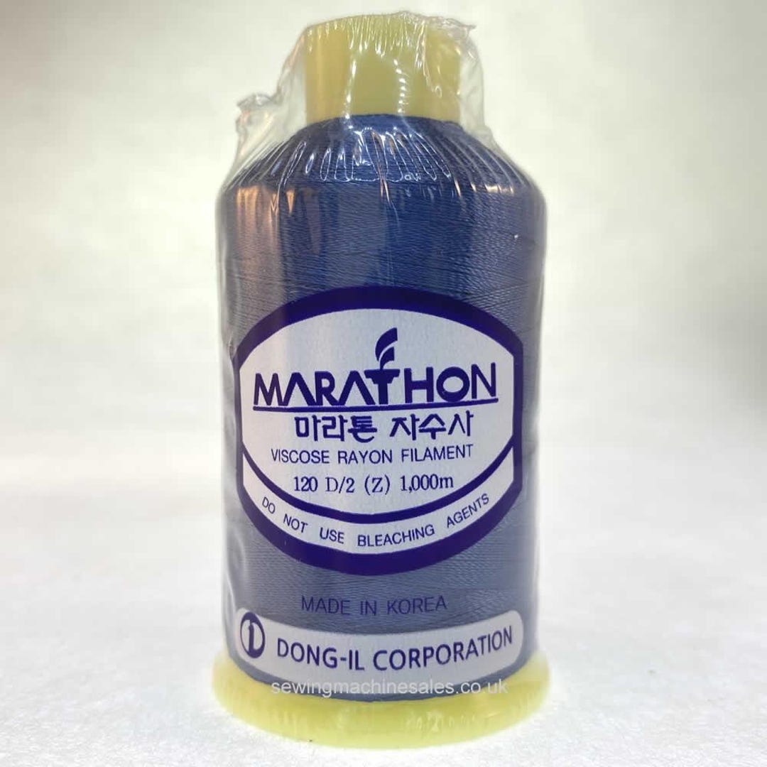 Marathon Machine Embroidery Thread Jet Blue 1325 1000m Cone for ...