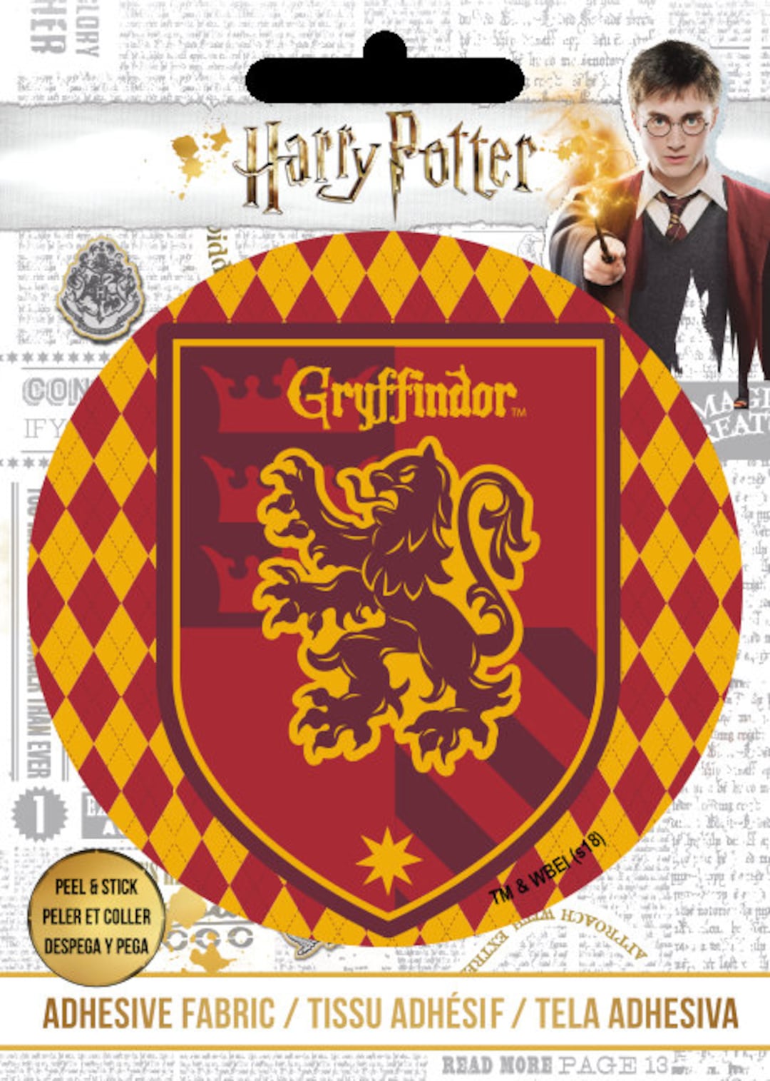 Harry Potter Gryffindor Fabric Motif - Adhesive Patch - Hogwarts Houses ...