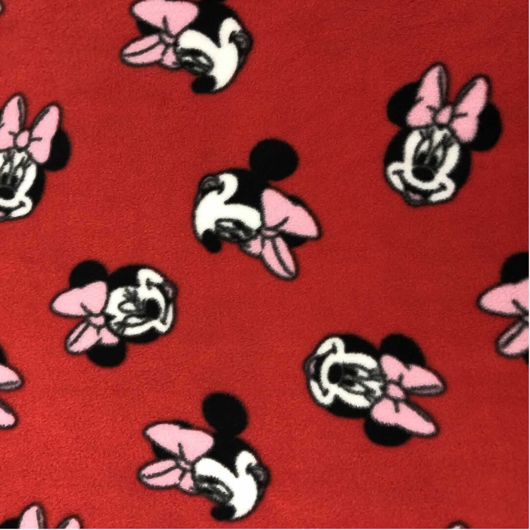 Disney's Minnie Mouse Fleece Fabric Licensed Disney Print Available by ...