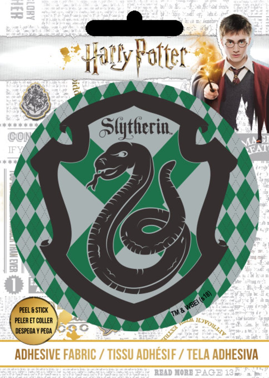 Harry Potter Slytherin Fabric Motif - Adhesive Patch - Hogwarts Houses ...