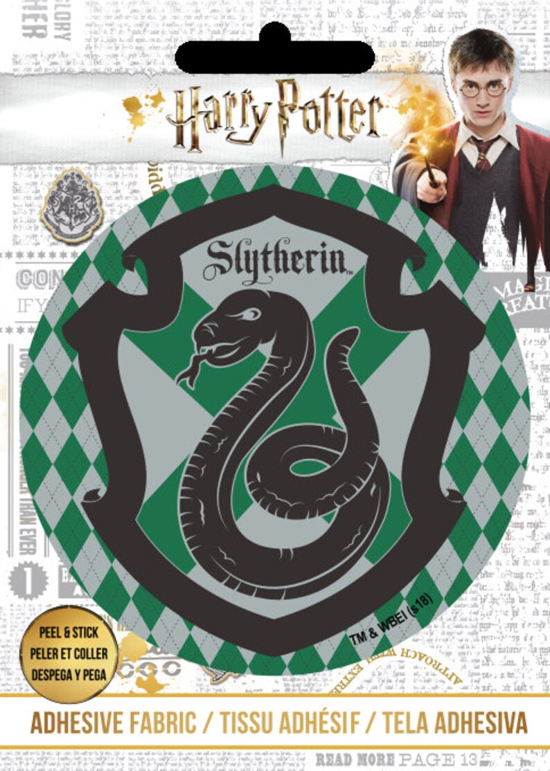 Harry Potter Slytherin Fabric Motif - Adhesive Patch - Hogwarts Houses ...