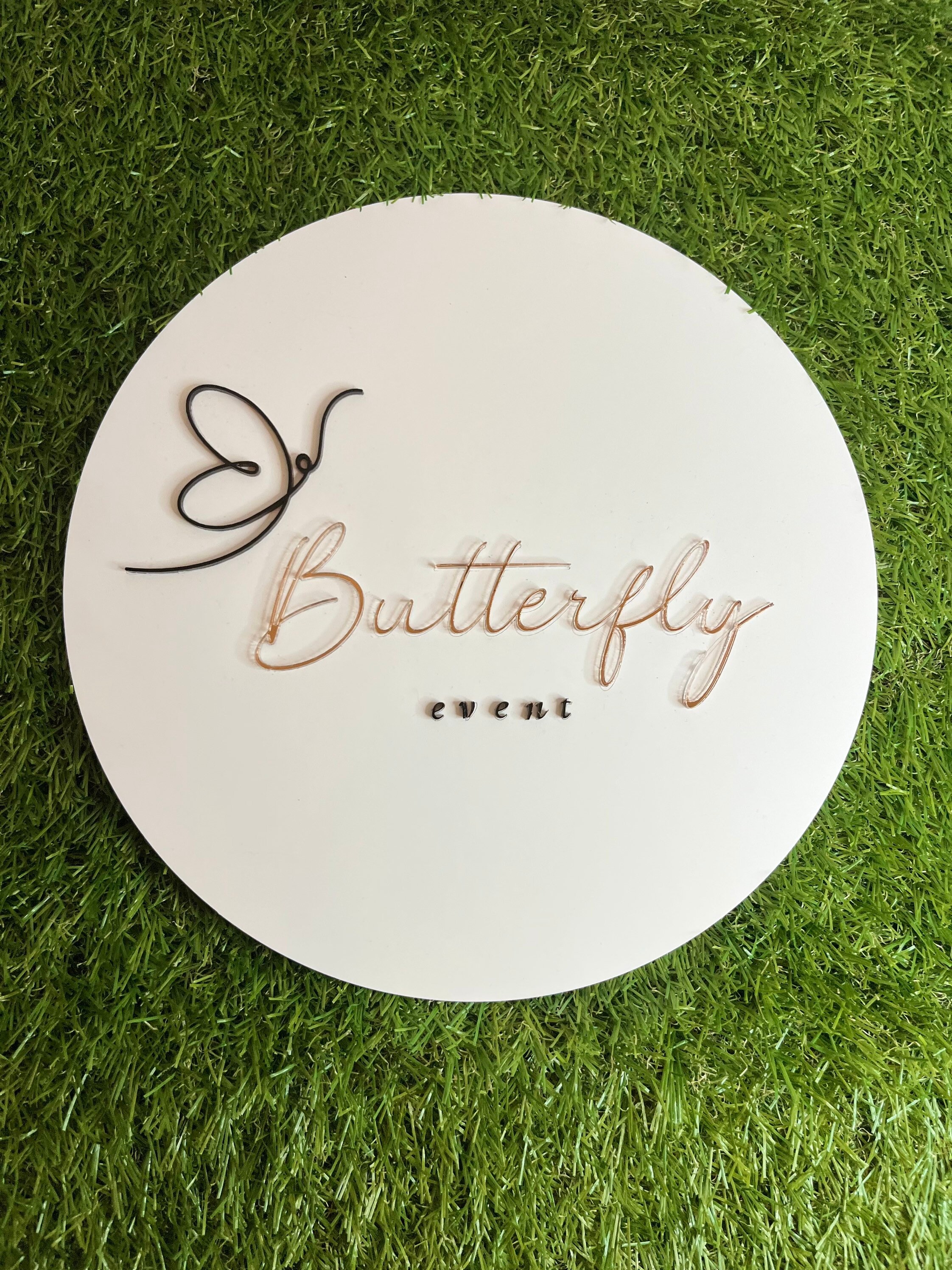Round Business Logo Sign, 3D Door Wall Sign, Custom Logo Acrylic ...