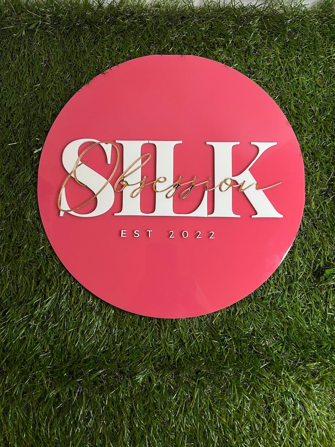 Round Business Logo Sign, 3D Door Wall Sign, Custom Logo Acrylic ...