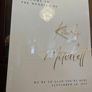 White Acrylic Wedding Welcome Sign | Acrylic Welcome Sign | Wedding ...