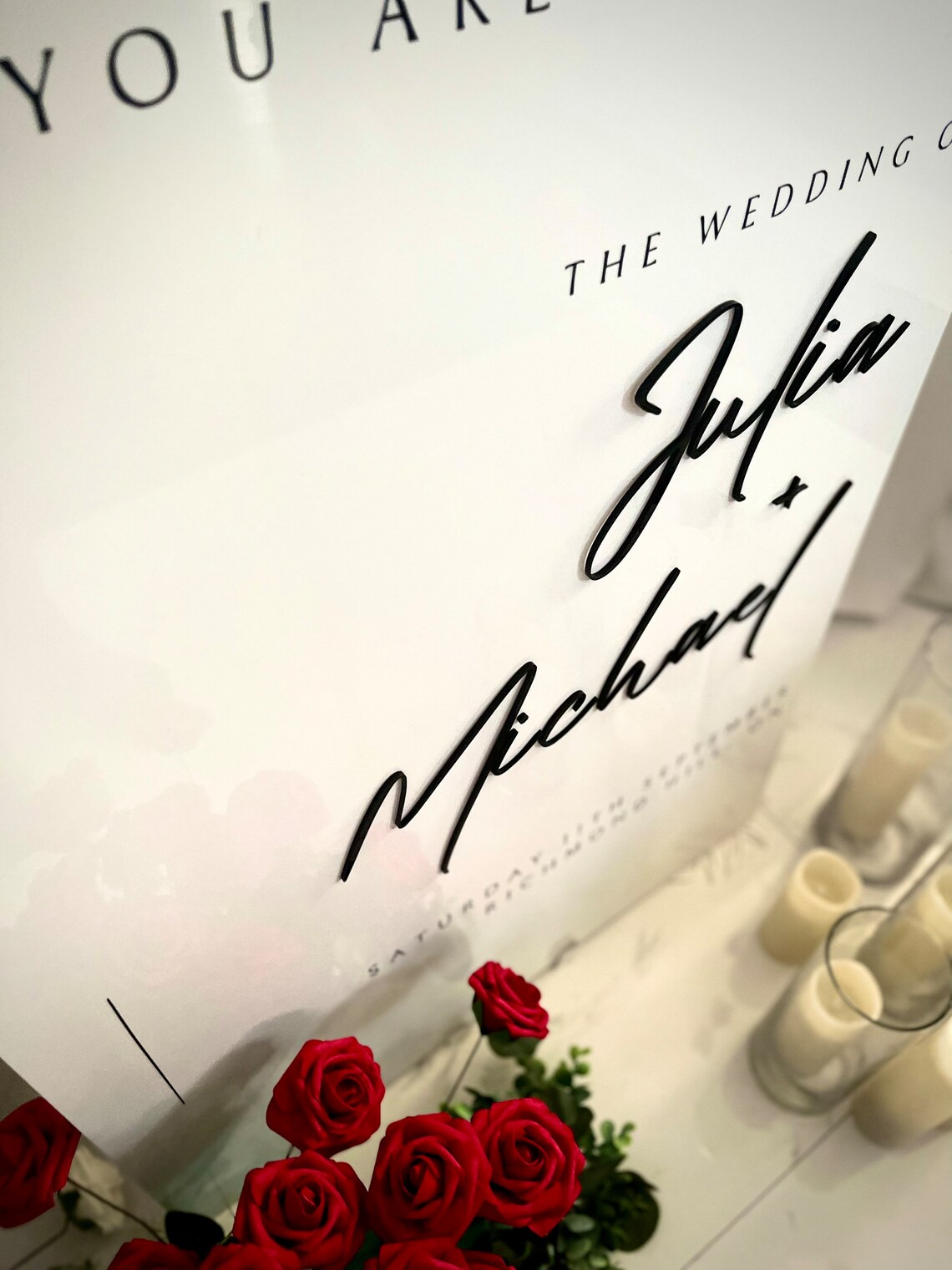 White Acrylic Wedding Welcome Sign Acrylic Welcome Sign - Etsy Canada