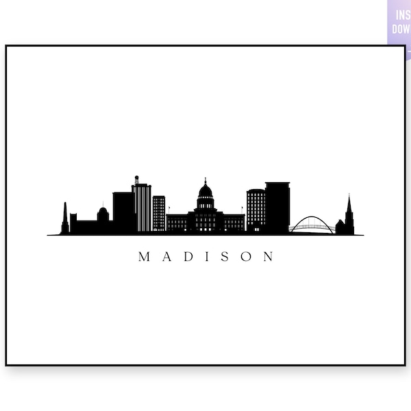 Madison Skyline - Etsy