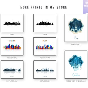 Spokane Skyline Print. Spokane, WA Black Silhouette. Digital Print ...