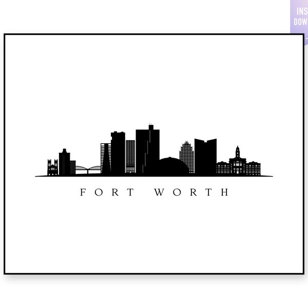 Fort Worth Printable Wall Art - Etsy