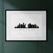 Twin Cities Skyline Print. Twin Cities MN Black Silhouette. Digital ...
