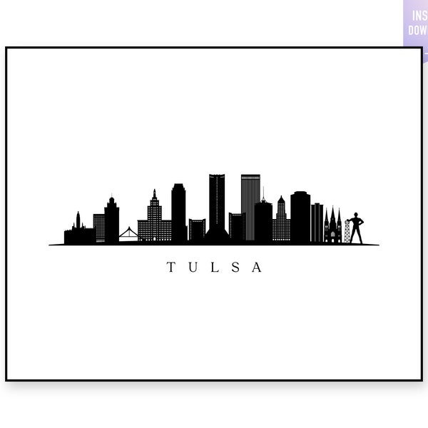 Tulsa Skyline - Etsy