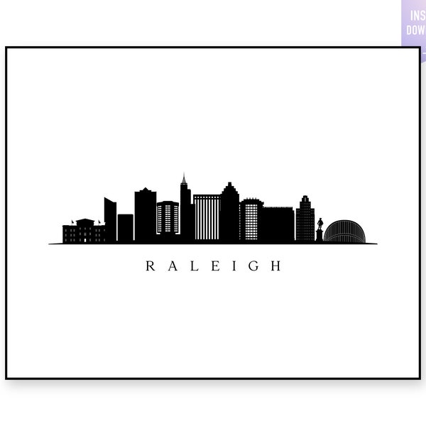 Raleigh Nc Skyline Svg - Etsy