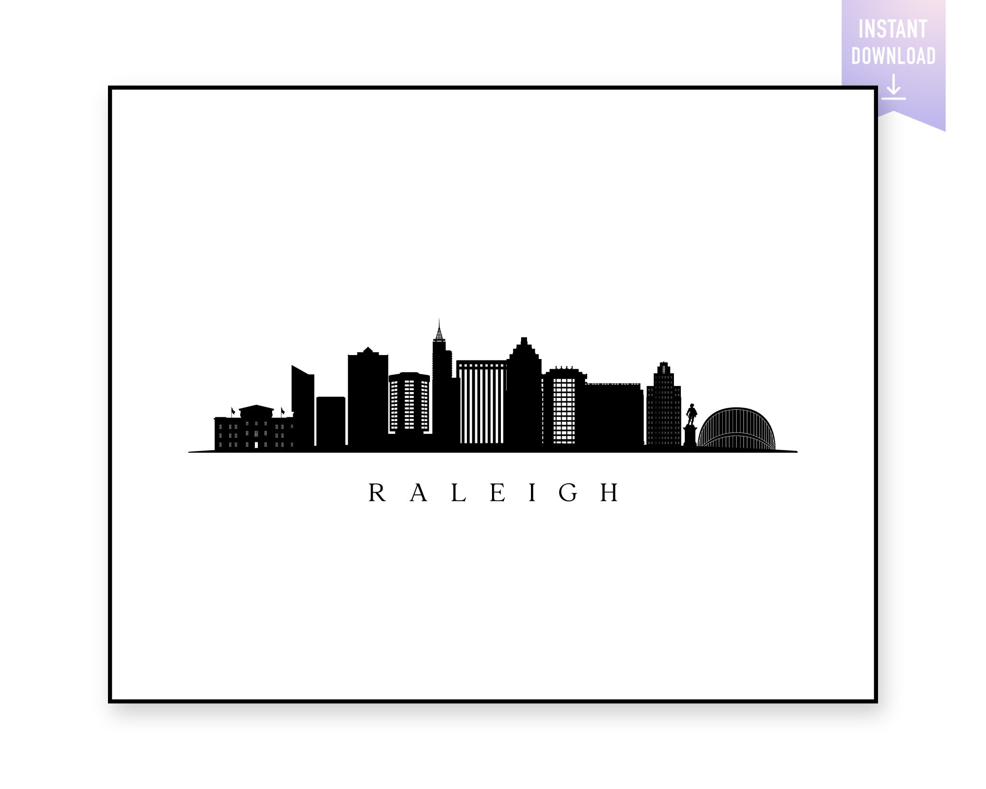 Raleigh Skyline Vector