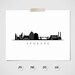 Spokane Skyline Print. Spokane, WA Black Silhouette. Digital Print ...