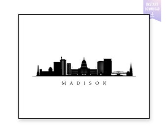Madison Skyline Png - Etsy
