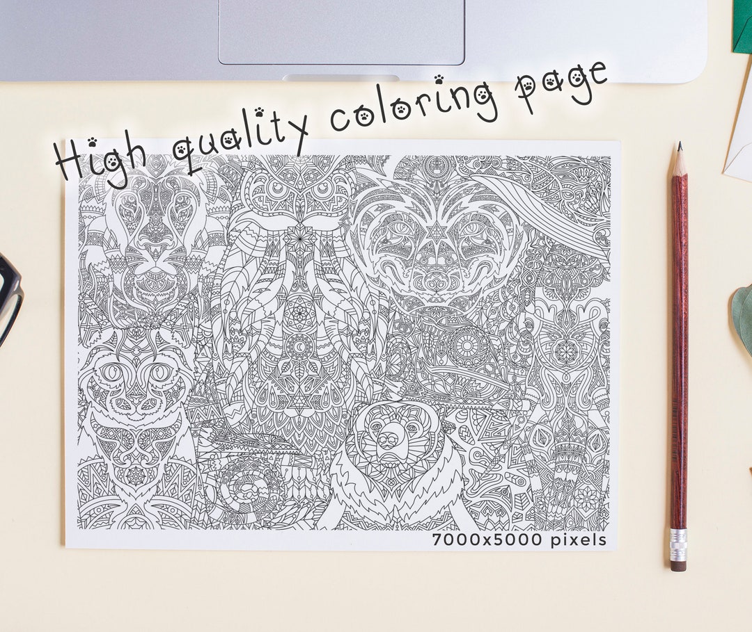 Printable High Detailed Coloring Pages Bundle for Boys, Girls, Kids ...