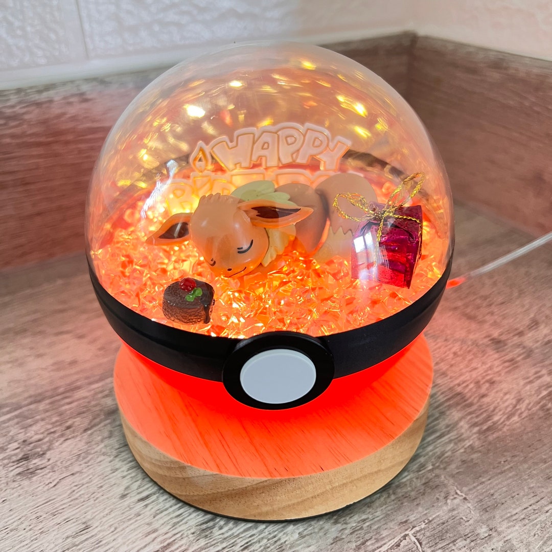 120mm Sleeping Eevee Handmade Terrarium Pokeball/pokemon USB - Etsy