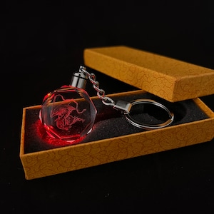 30MM Mega Rayquaza Crystal Keyring Logo Keychain Colour Led - Etsy