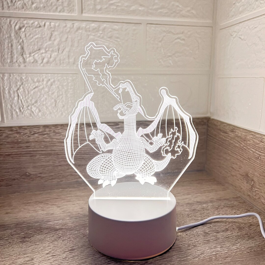 Personalised Pokemon Charizard Night Light birthday Gift - Etsy
