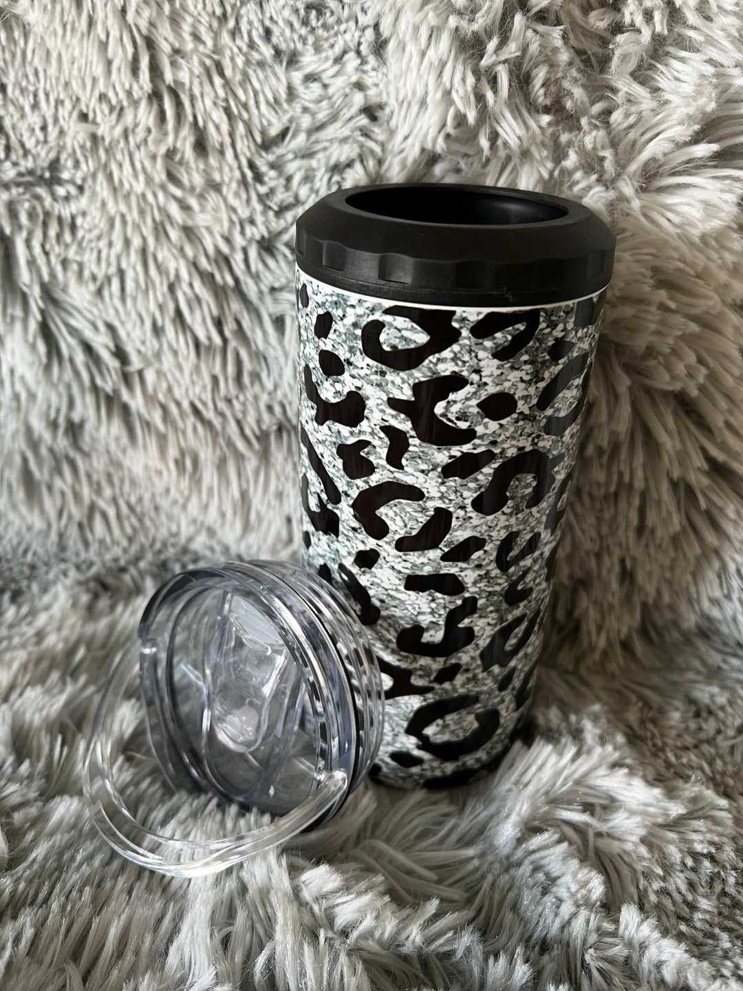 Silver Cheetah 4 in 1 Can Cooler - Etsy