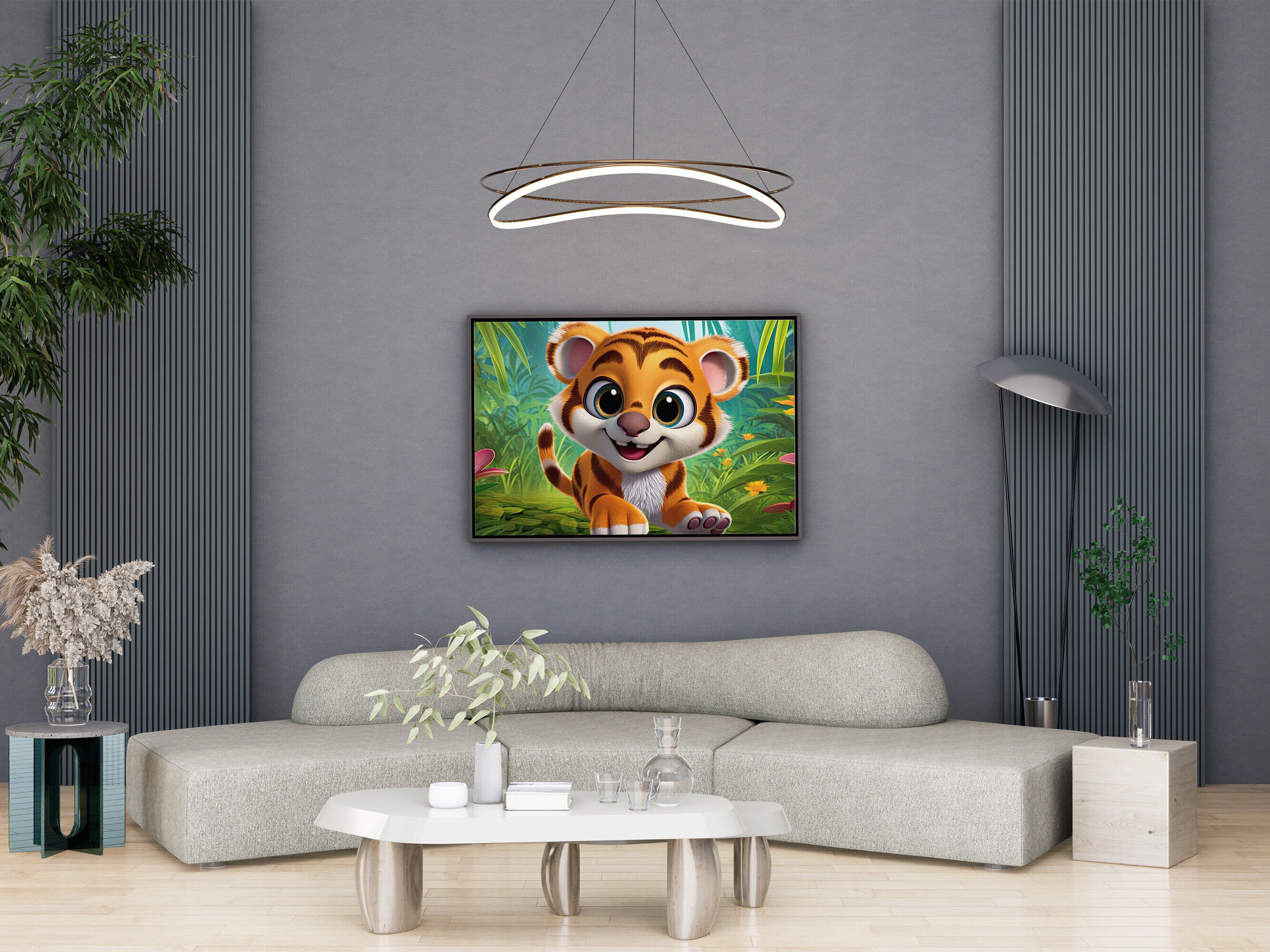 A Rich & Immersive Image of a Cute Tiger Cub in the Jungle - Etsy