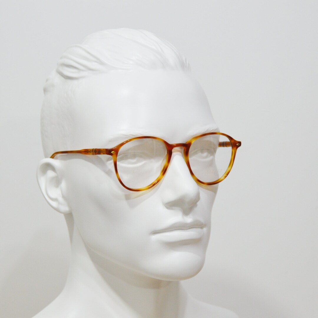 Vintage Acetate Classic Light Brown Carey Eyeglasses Round Unisex ...