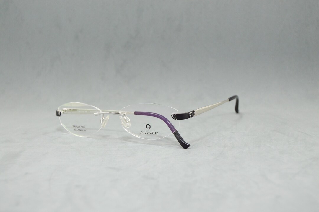 AIGNER Vintage Rimless Eyeglasses. Beta Titanium. Stainless Steel. NOS ...