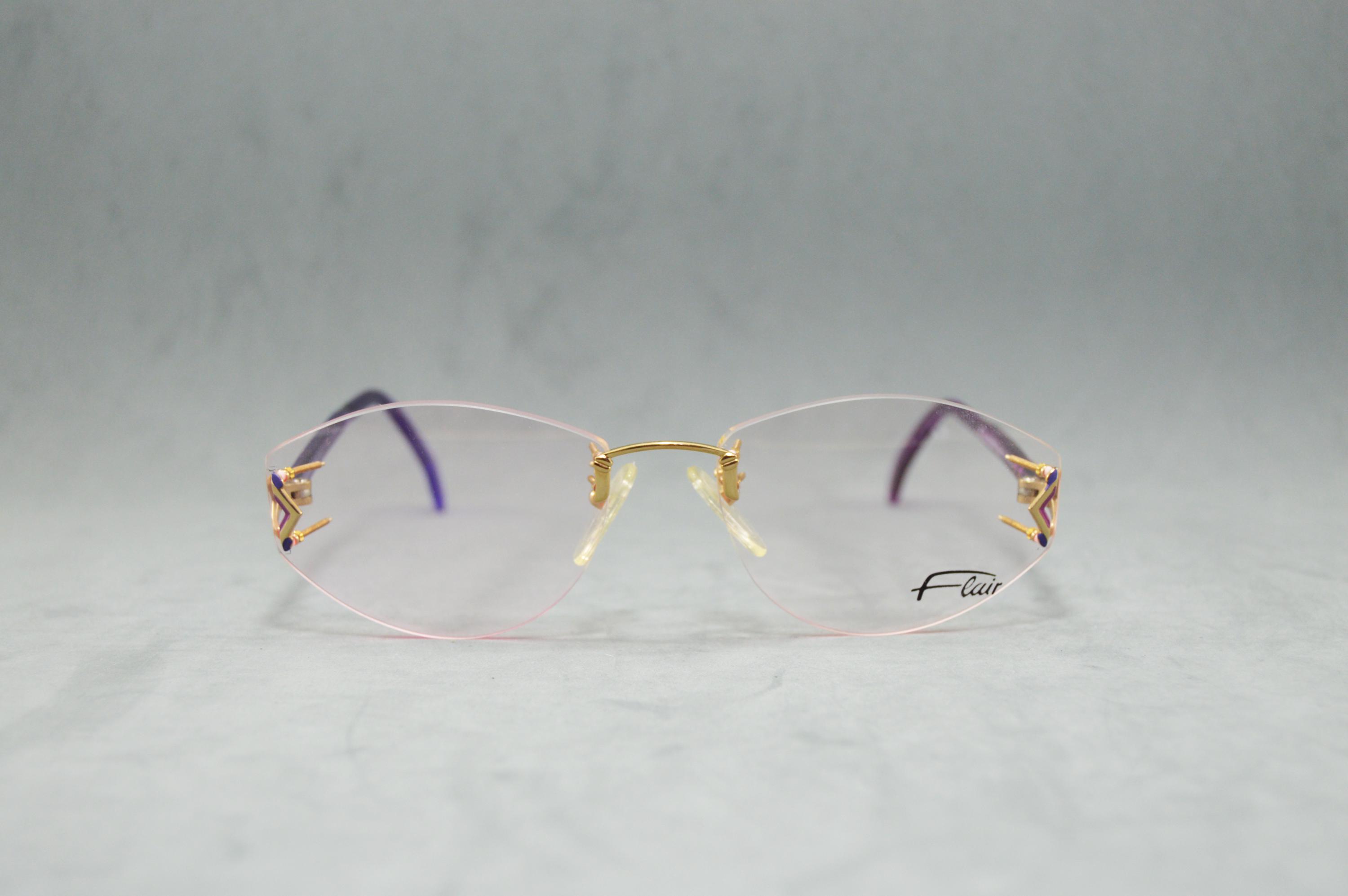 Top Vintage Rimless Eyeglasses FLAIR Fantasy NOS Oval Butterfly Elegant Classic Woman Eyewear ...