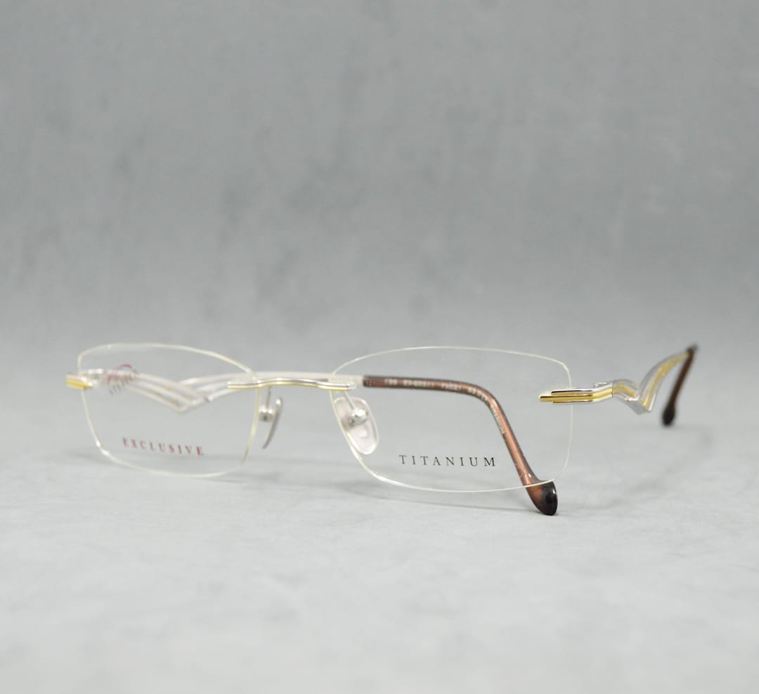 Top Titanium Vintage Rimless Eyeglasses STEPPER EX-50311 FX021. NOS ...