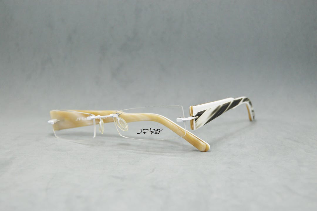 Vintage Rimless Eyeglasses JF REY NOS Classic Square Narrow Unisex Man ...