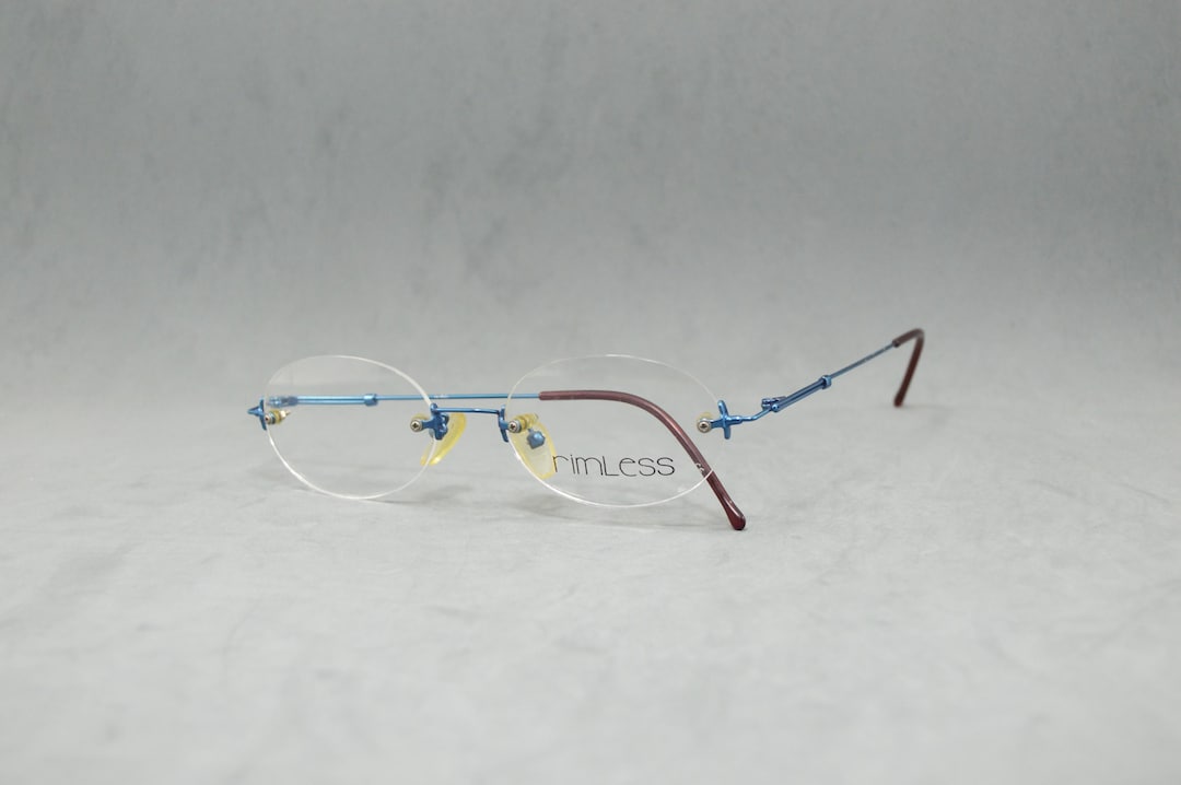 Vintage Rimless Eyeglasses RIMLESS Germany NOS. Unisex Man Woman Rx ...