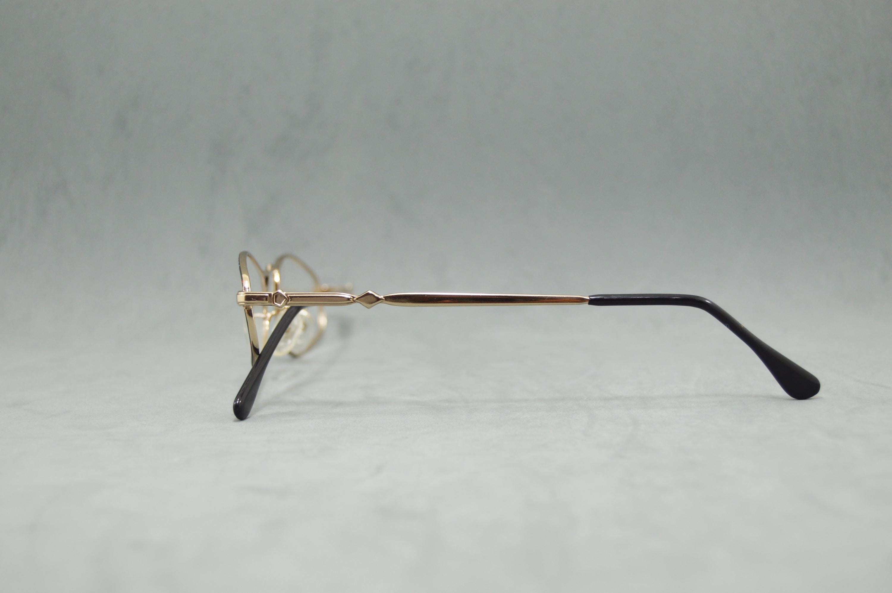 Vintage Metal Eyeglasses ASTRO Line ELITE 5052 Italy Fantasy Narrow ...