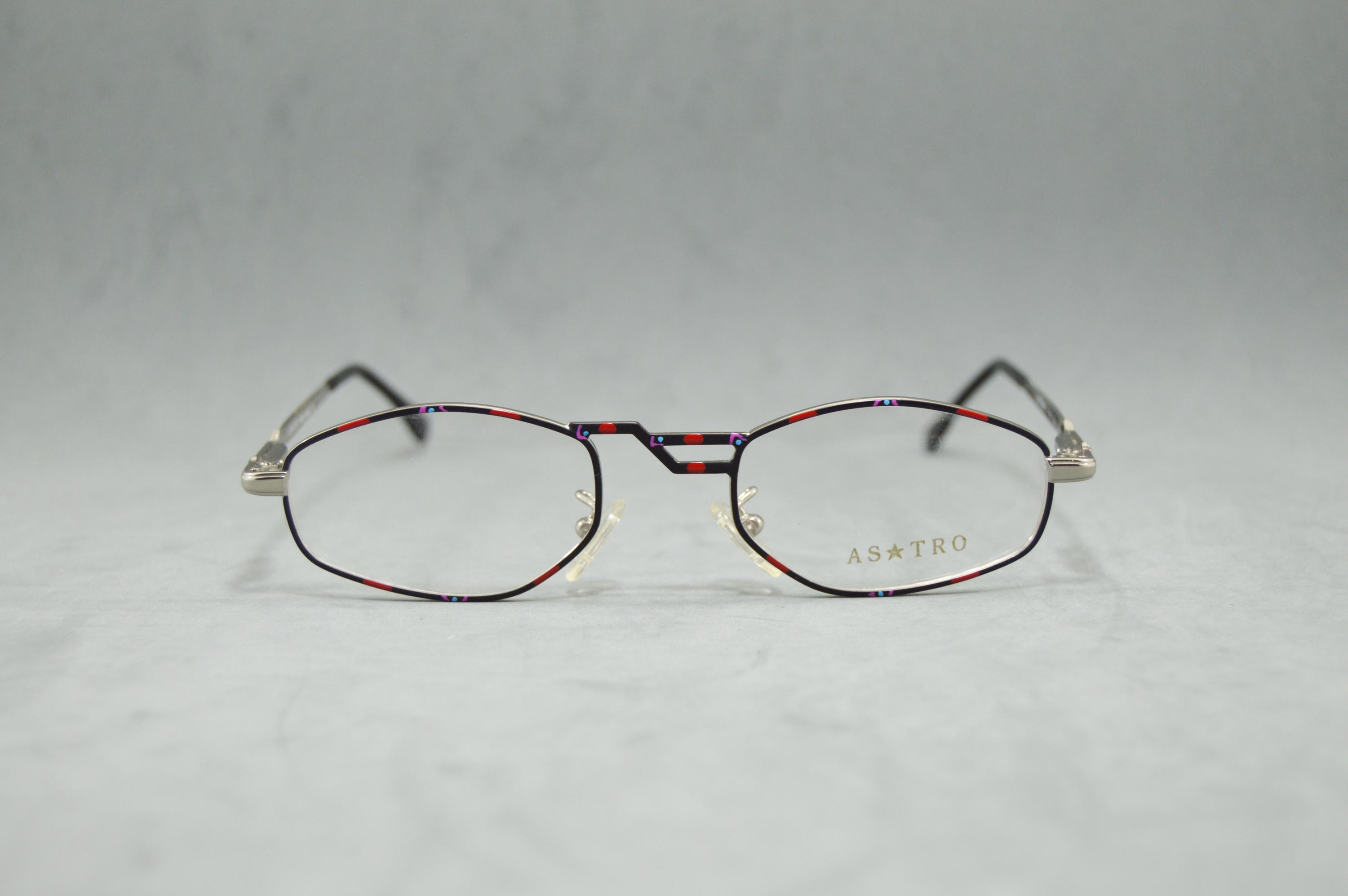 Vintage Metal Eyeglasses ASTRO Line ELITE 5052 Italy Fantasy Narrow ...