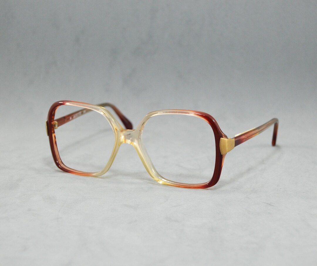 70s 80s Vintage Acetate Eyeglasses 295 S89 Luxottica. Classic Big ...