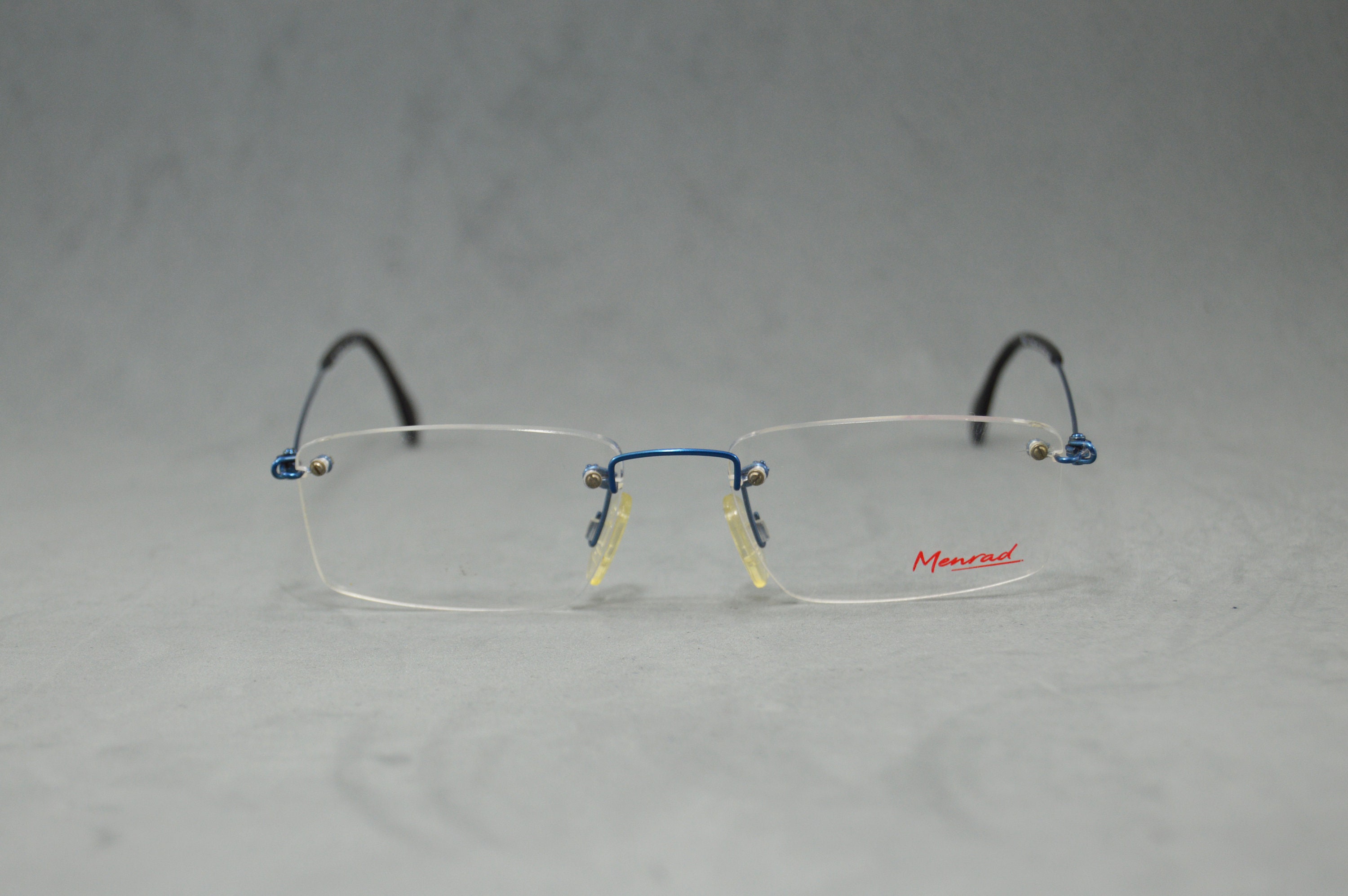 Vintage Rimless Eyeglasses Brand MENRAD by FMG Nos Vgt Classic Square ...
