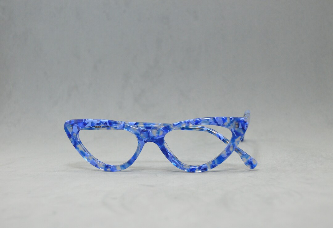 EYEGLASSES Retro Vintage Desing. Marbled Pure Acetate. Top Manufacture ...