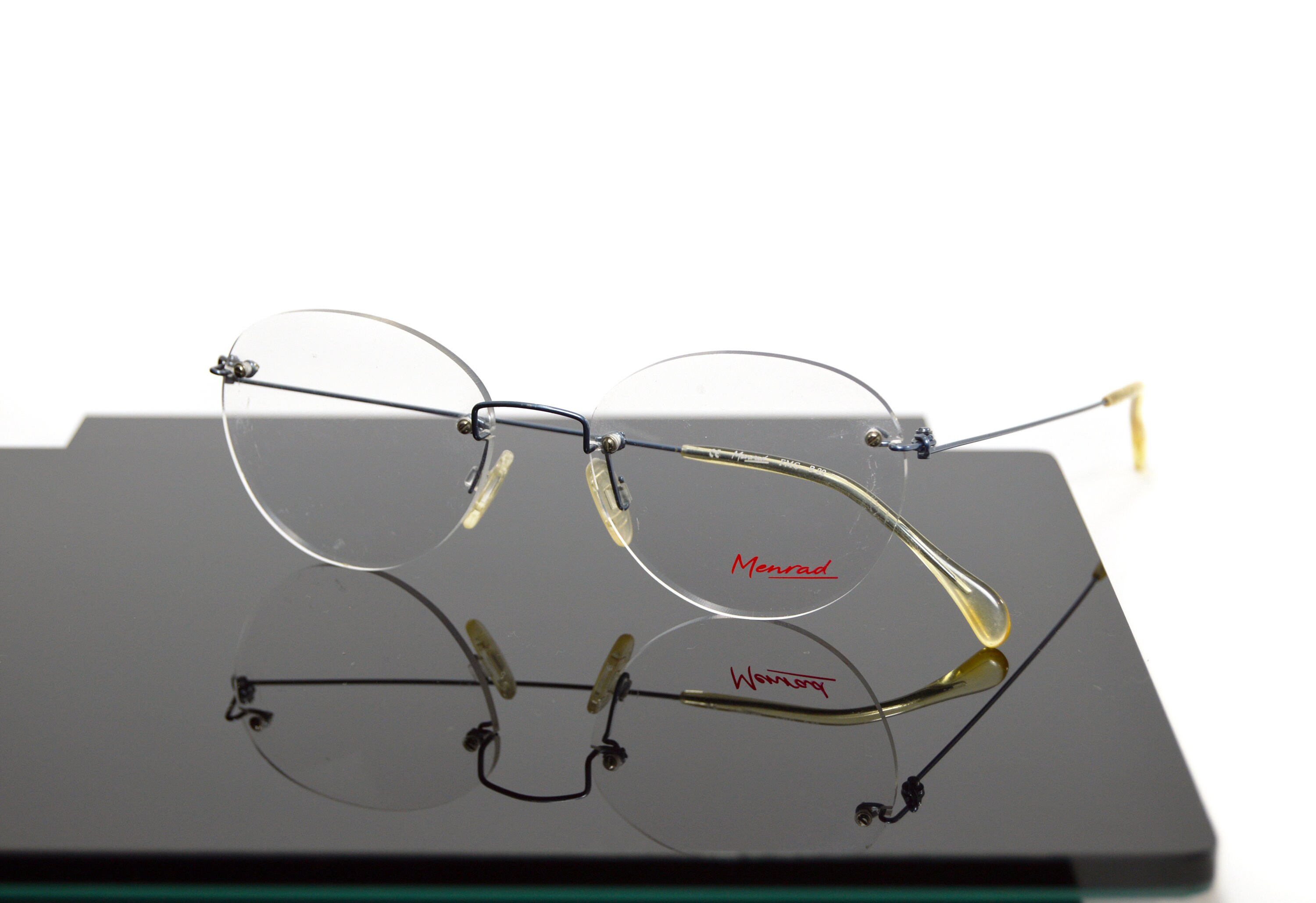 Vintage Rimless Eyeglasses MENRAD by FMG Nos Vgt Classic Rounded Unisex ...