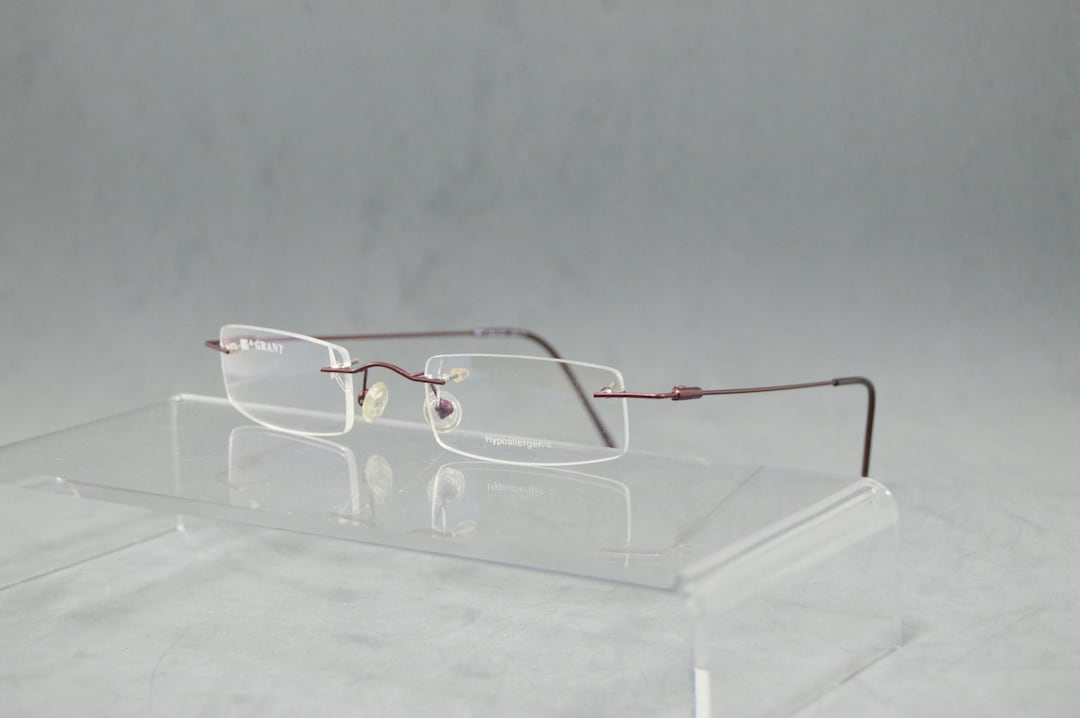 GRANT 1929 Vintage Rimless Eyeglasses Italy. Beta Titanium. NOS. Unworn ...
