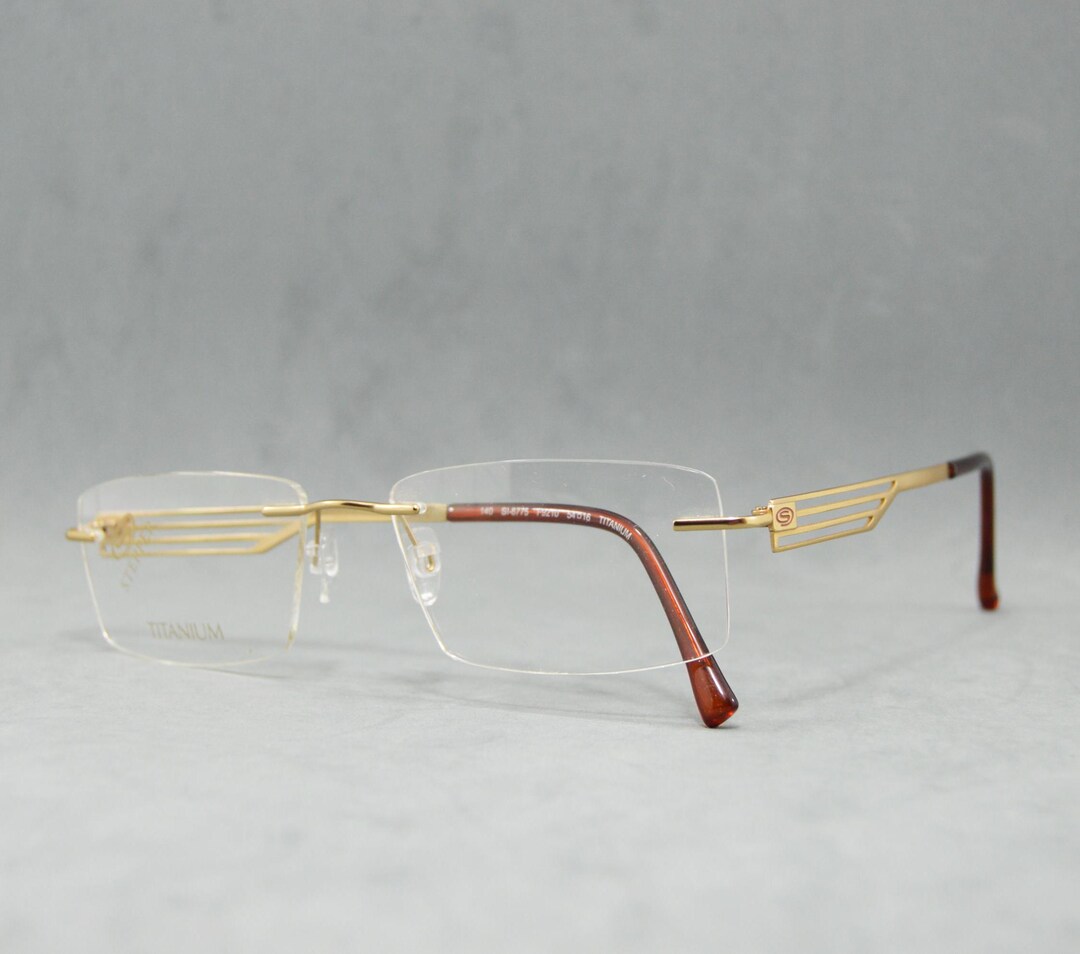 Top Titanium Vintage Rimless Eyeglasses STEPPER EX-50311 FX012. NOS ...