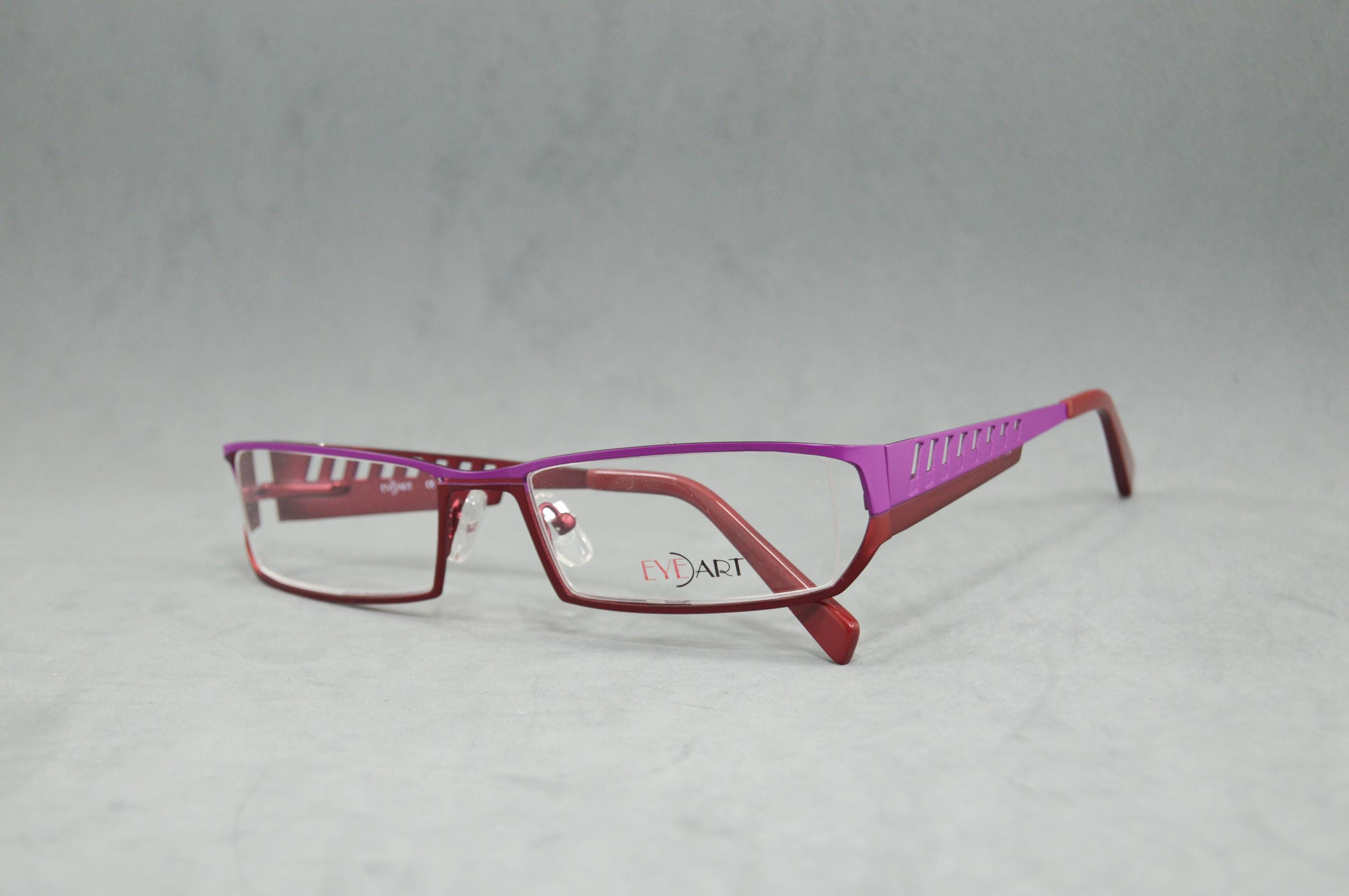 Vintage Eyeglasses EYE ART Temples Half Rimless Nylon NOS Urworn ...